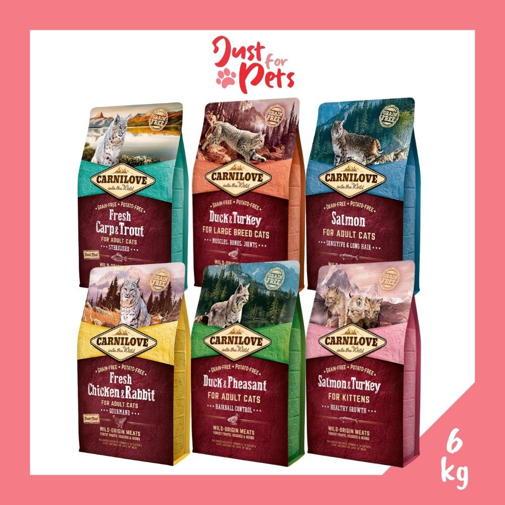 Carnilove 6kg Dry Cat Food [Kitten / Salmon Turkey / Duck/ Rabbit ...