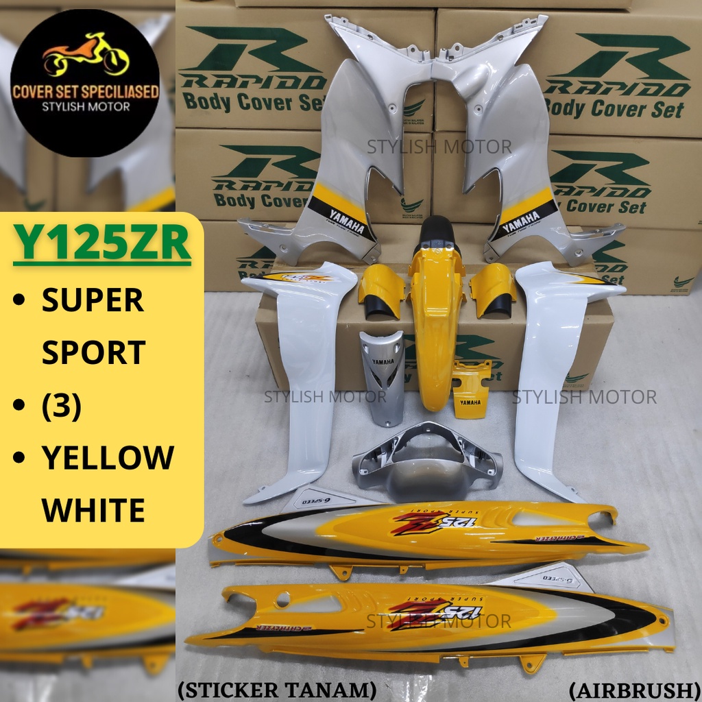 (STICKER TANAM/AIRBRUSH) RAPIDO COVER SET YAMAHA Y125 Y125Z 125Z SUPER ...