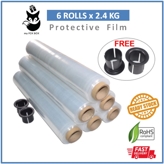 MYFAVORPACKAGING Stretch Film 500MM x 23MIC x 2.4KG (1 Carton) 6 Roll ...