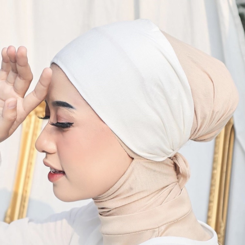 Rubber Hijab Headband inner ciput bandana spandex Hijab Bandana Plain T ...