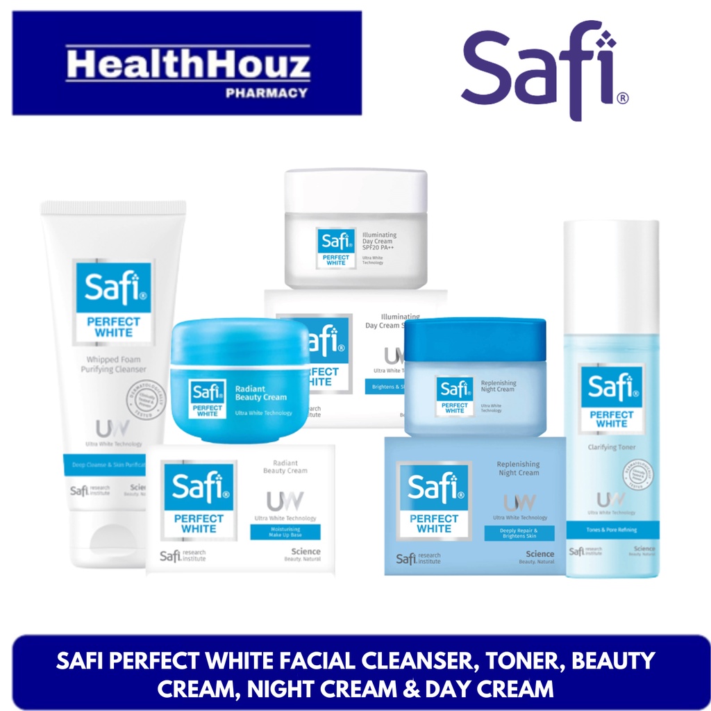 SAFI Perfect White, Facial Cleanser, Toner, Beauty Cream, Night Cream ...