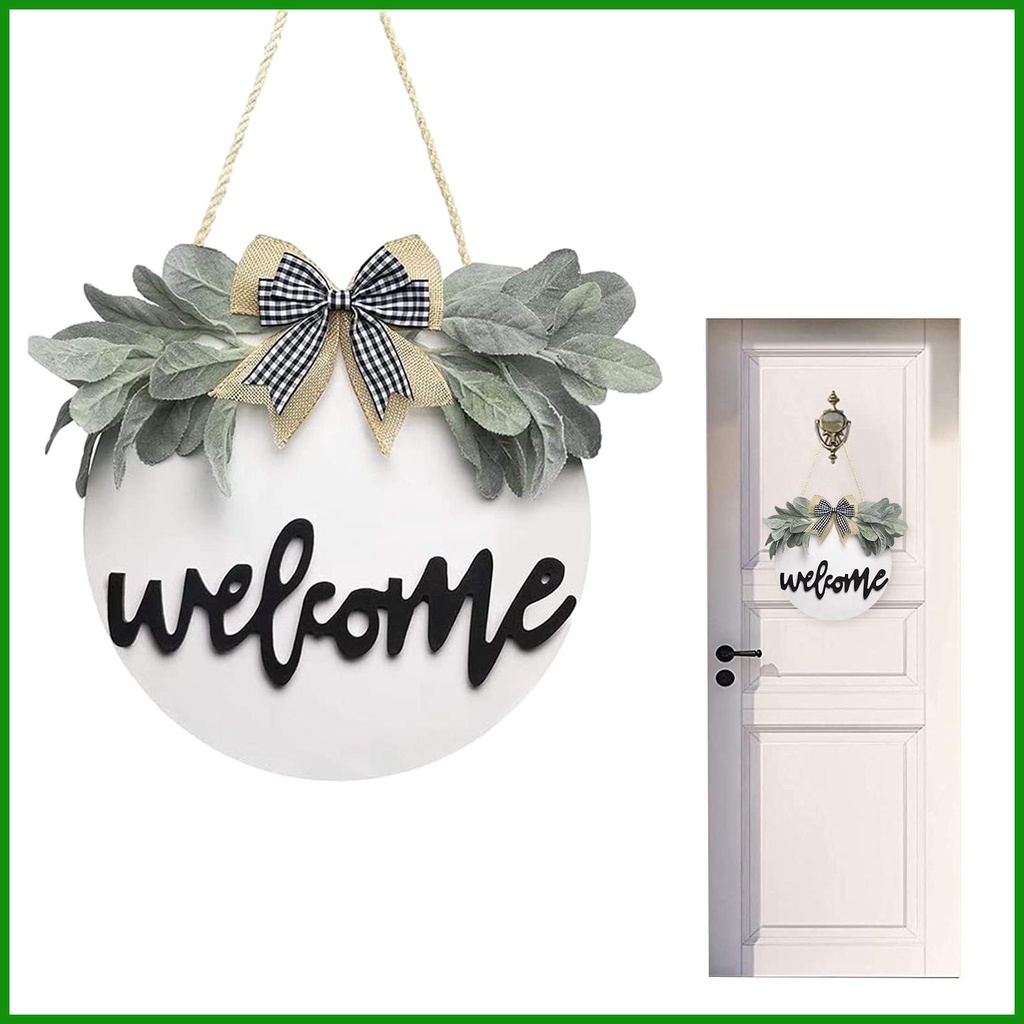 Wooden Welcome Sign Spring Decoration Farmhouse Welcome Door Sign ...