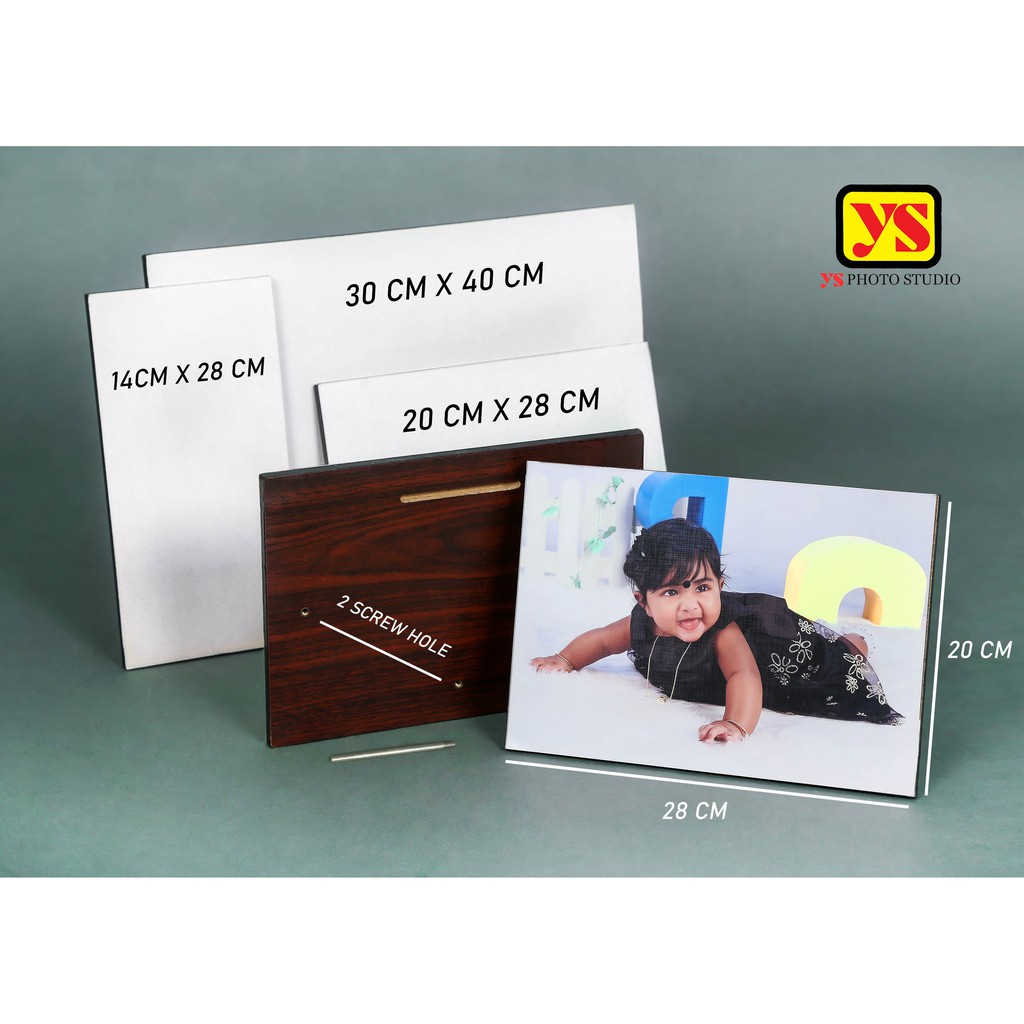 WOODEN PHOTO BOARD (Stick and Display) - simple, nice & easy to install ...