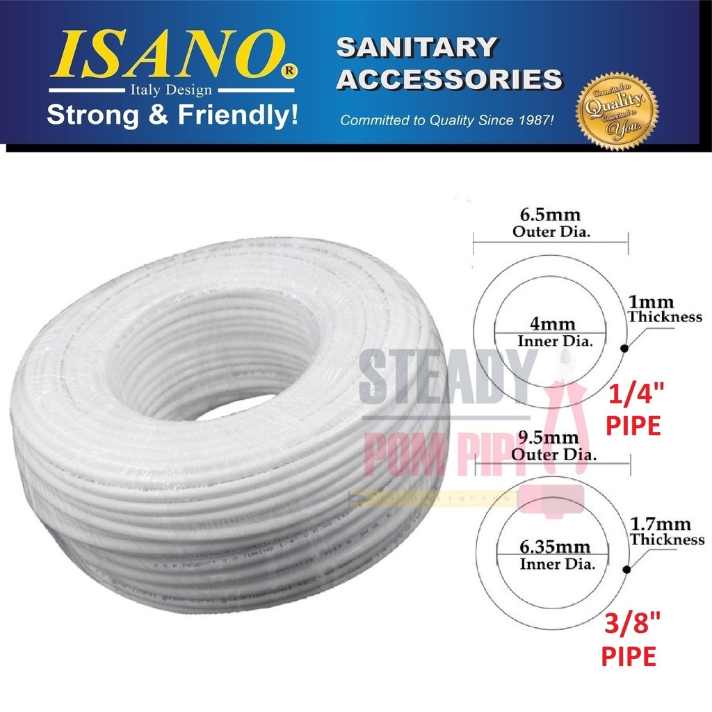 ISANO WATER FILTER RO TUBE HOSE / WATER FILTER TUBE PIPE / FLEXIBLE ...