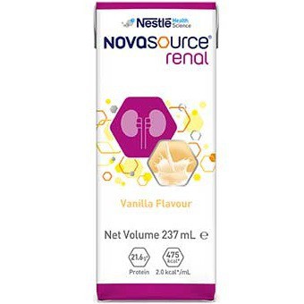 NOVASOURCE RENAL VANILLA FLAVOUR 237ML (Expiry Date 28/07/2021 ...
