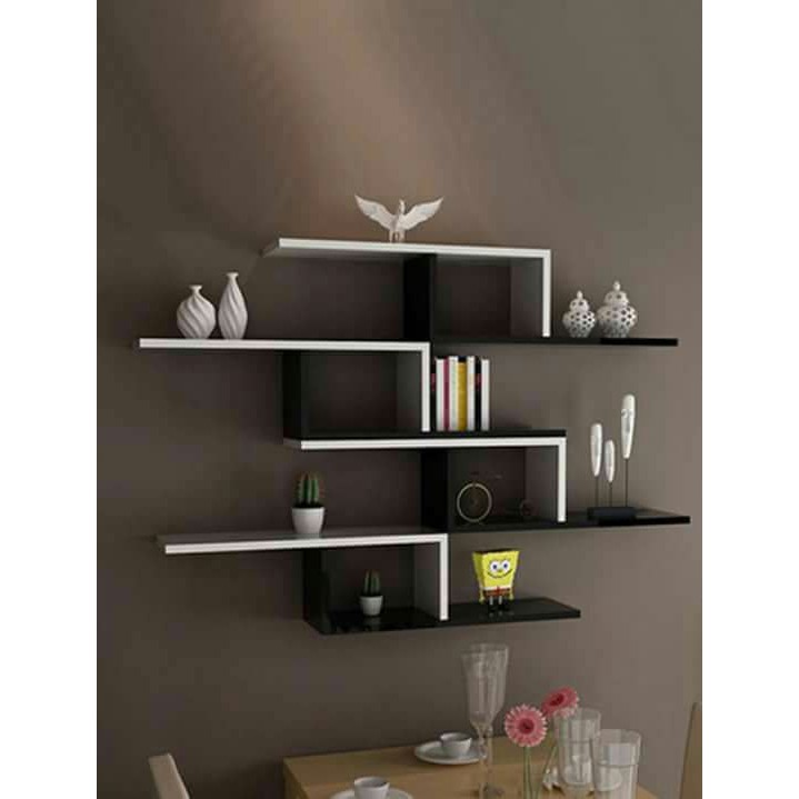 KAYU HIASAN DINDING Minimalist WALL SHELVES Wooden Wall Shelves Boxes ...