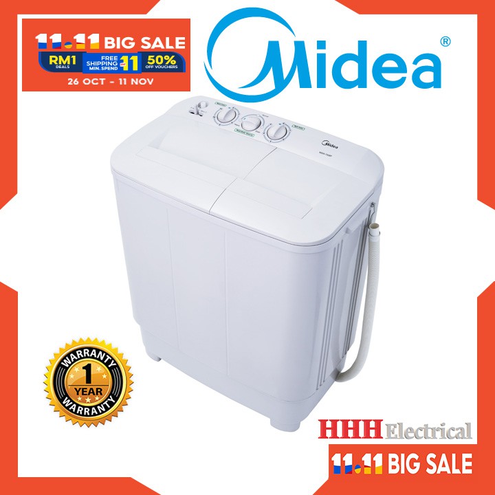 MIDEA 13kg SEMI AUTO WASHING MACHINE (MSW-1308P) | Shopee Malaysia