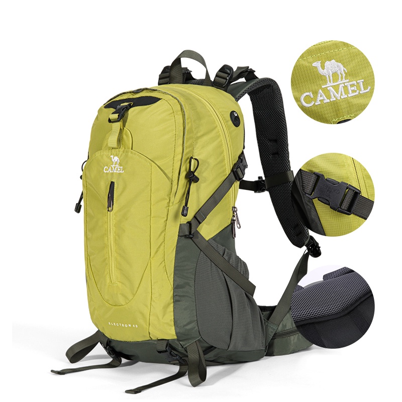 CAMEL backpack has a lot of storage capacity, suitable for traveling ...