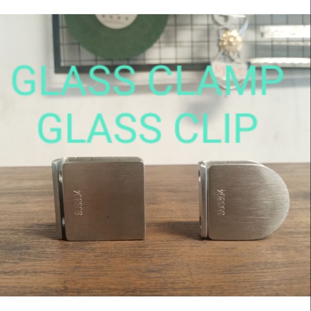 STAINLESS GLASS CLIP , GLASS CLAMP for tempered glass Heavy duty ...
