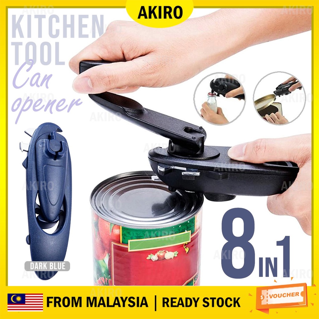 AKIRO 8 in 1 Multifunction Can Opener Labor-Saving Bottle Opener Lid ...