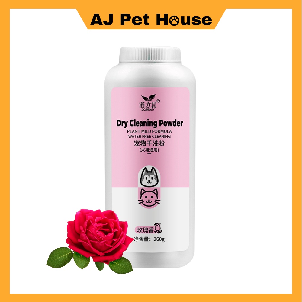 AJPET Pet Cat Dry Shampoo Powder Bedak Kutu Kucing Syampu Sabun Kering ...