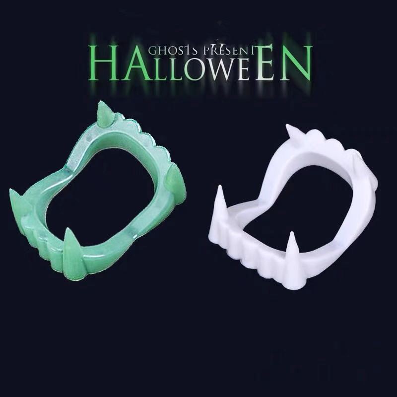 Vampire Werewolves Fangs Fake Dentures Teeth Costume Halloween Costume ...