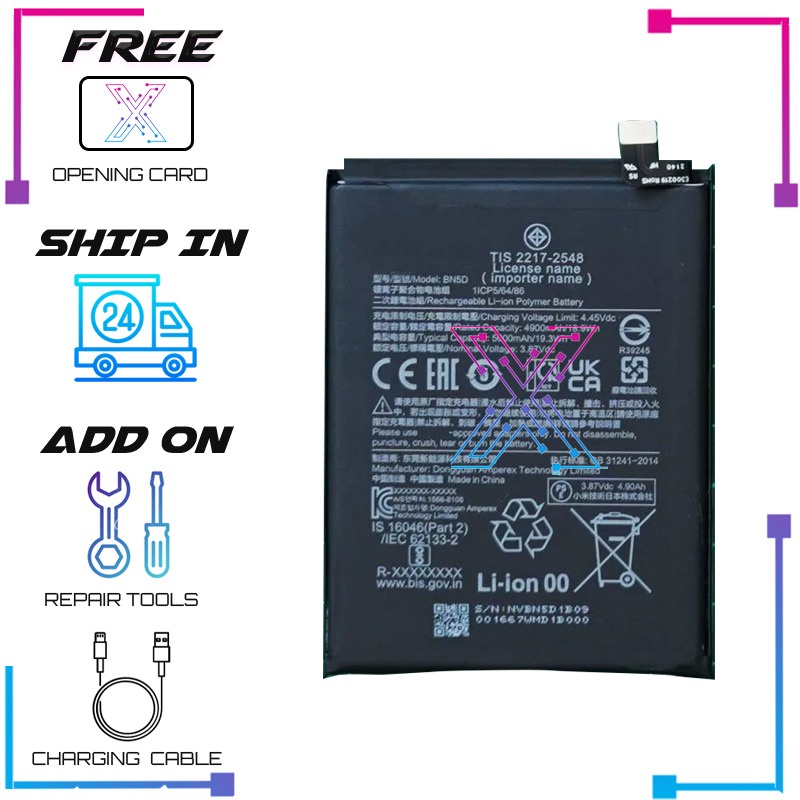 Battery BN5D Compatible For Redmi Note 11 / Redmi Note 11S / Poco M4 ...
