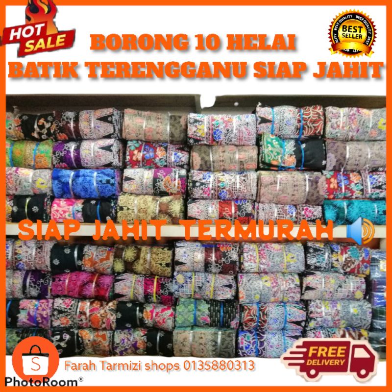10 HELAI KAIN BATIK TERENGGANU SIAP JAHIT,BATIK ASLI TERENGGANU-CORAK ...
