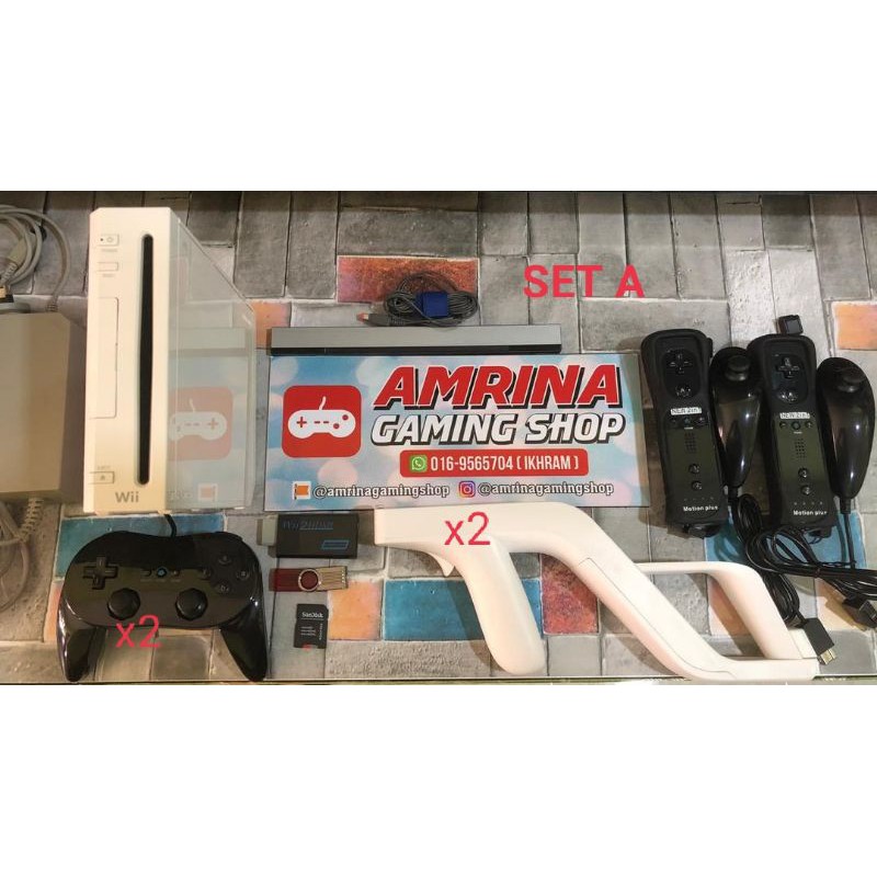 NINTENDO WII FULLSET 128GB 108 GAMES 1 wiimote | Shopee Malaysia
