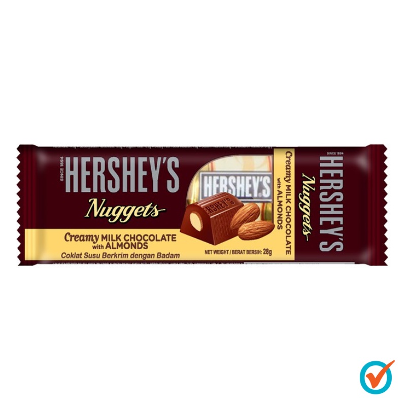 Hershey's Nugget Stick Pack 3P Milk with Almond 28g | Shopee Malaysia