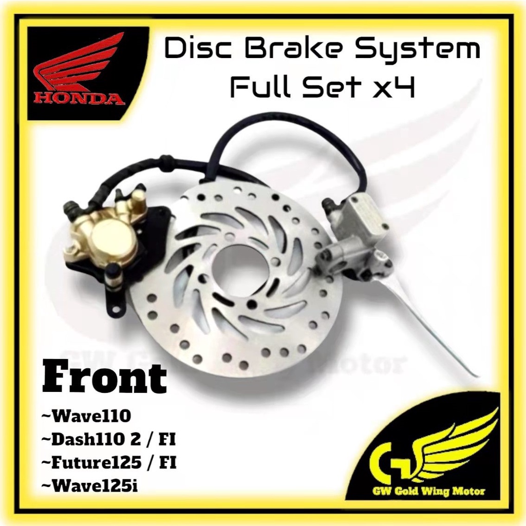 HONDA WAVE110 FUTURE125 FRONT DISC BRAKE PLATE MASTER PUMP & CALIPER ...