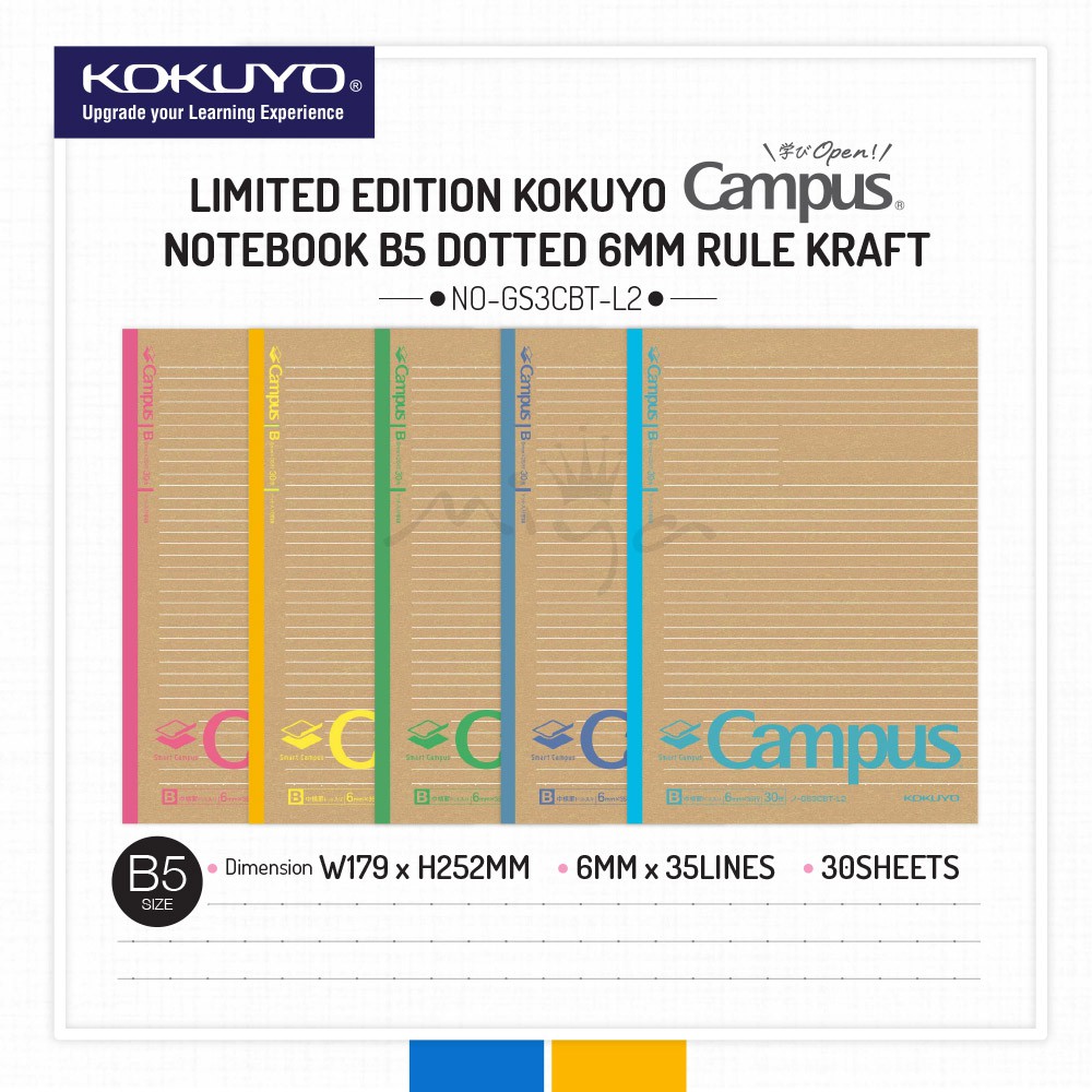 [LIMITED EDITION] Kokuyo Campus Adhesive-Bound Notebook B5 -Dotted 6mm ...