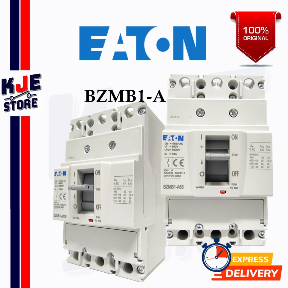 EATON BZMB1-A Series MCCB 3P 25kA [32A/40A/63A/100A] [Ready Stock ...