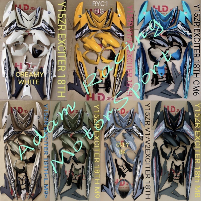 Ready Stock HLD Coverset Yamaha Y15ZR V1 V2 Exciter 18th Anniversary ...