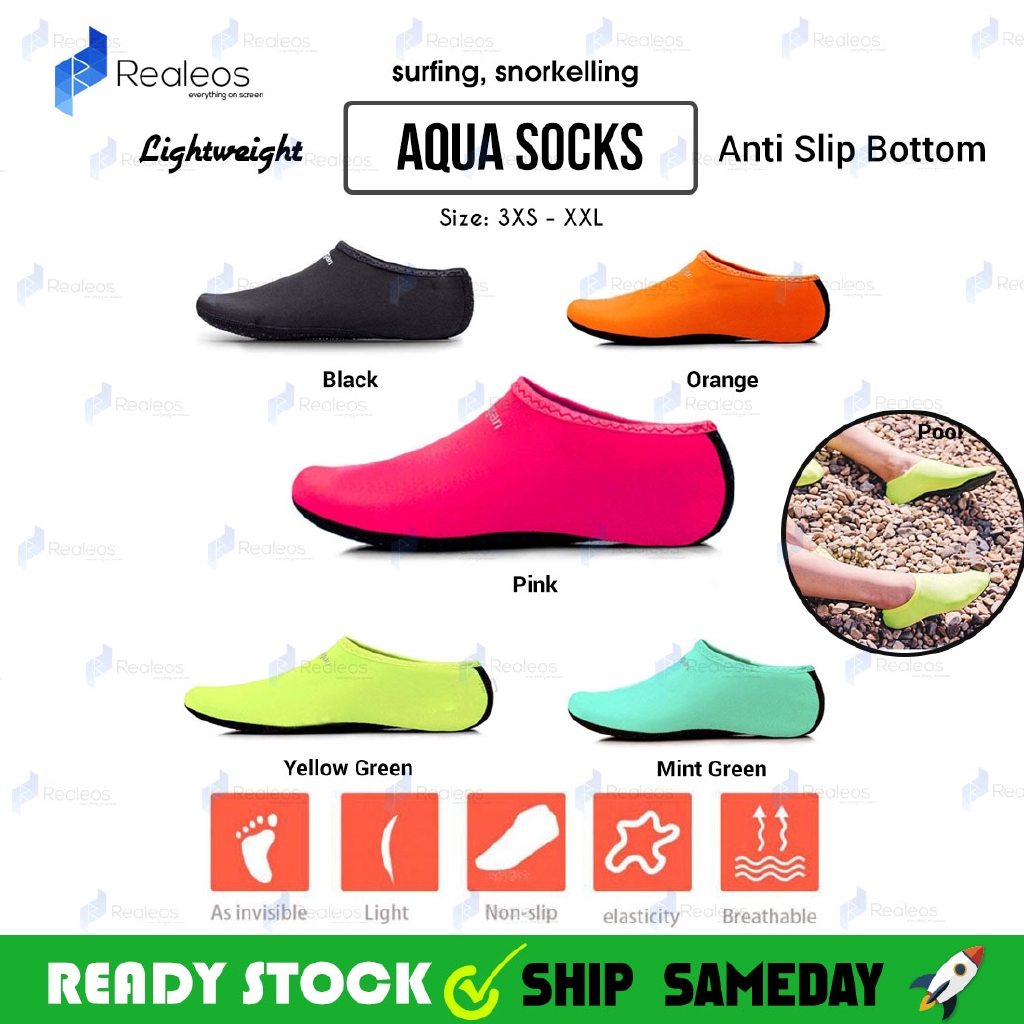 Realeos Quick Dry Non Slip Beach Sox Swim Surf Yoga Exercise Water ...
