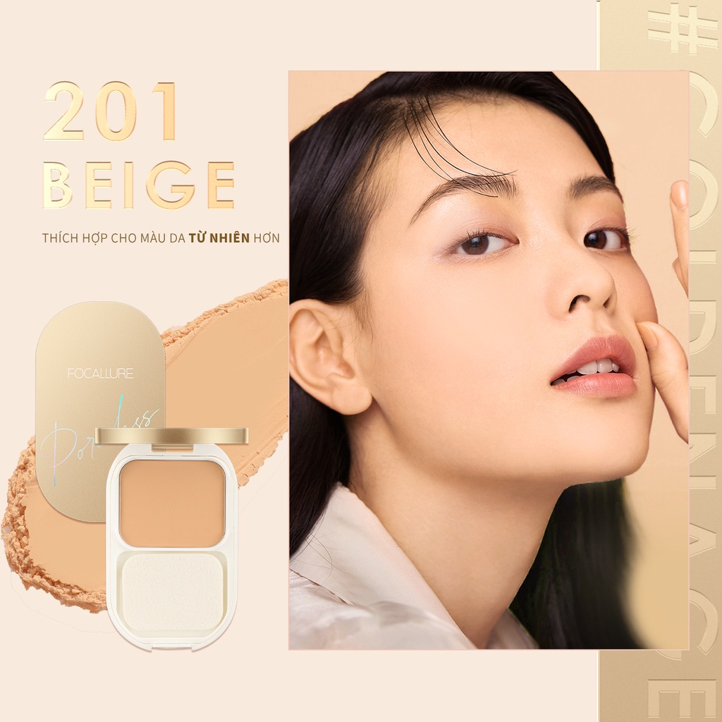 FOCALLURE FA206 2 Way Lasting Poreless Compact Powder Full Coverage ...