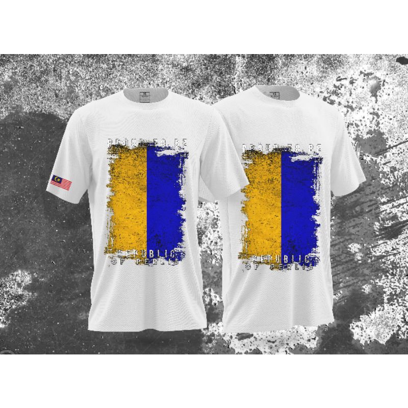 Baju Tshirt 100% Cotton Bendera Negeri Perak/Perlis/Proud To Be ...