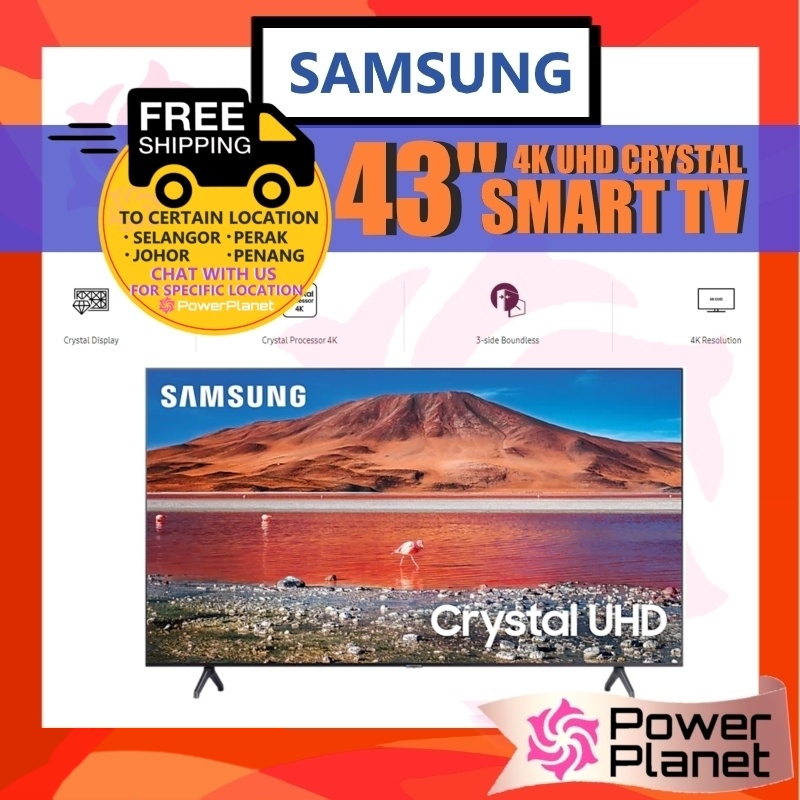 [FREE SHIPPING] Samsung 43" TU7000 Crystal 4K UHD Smart TV ...