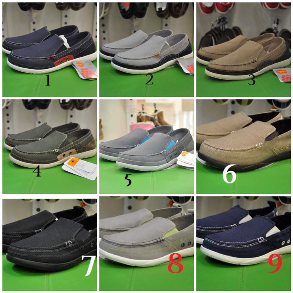 Crocs Men`s Canvas Shoes(Free Woven Bag) | Shopee Malaysia
