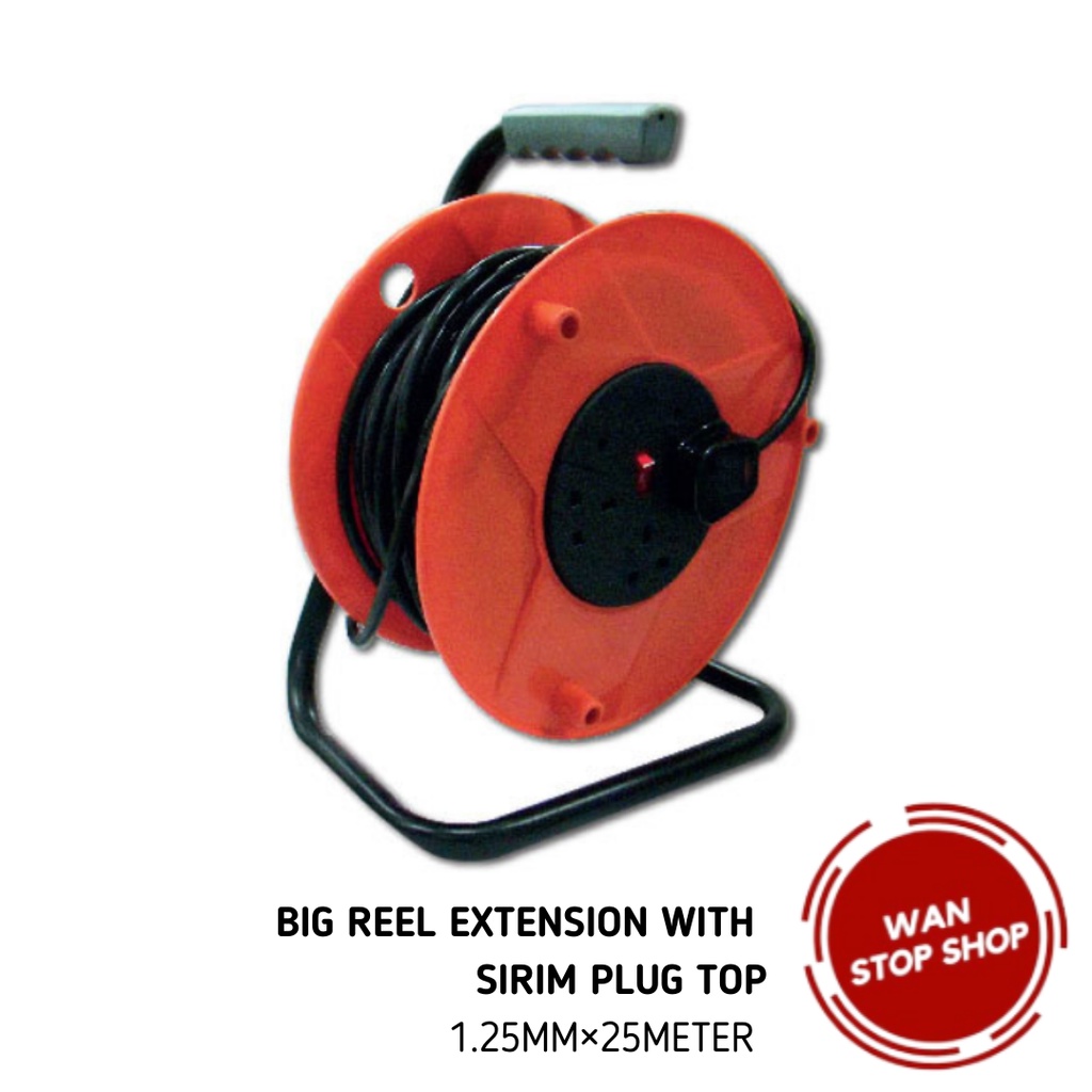 SJP Big Reel Extension With 1.25mm x 25 m Extension Plug Adapter Heavy ...