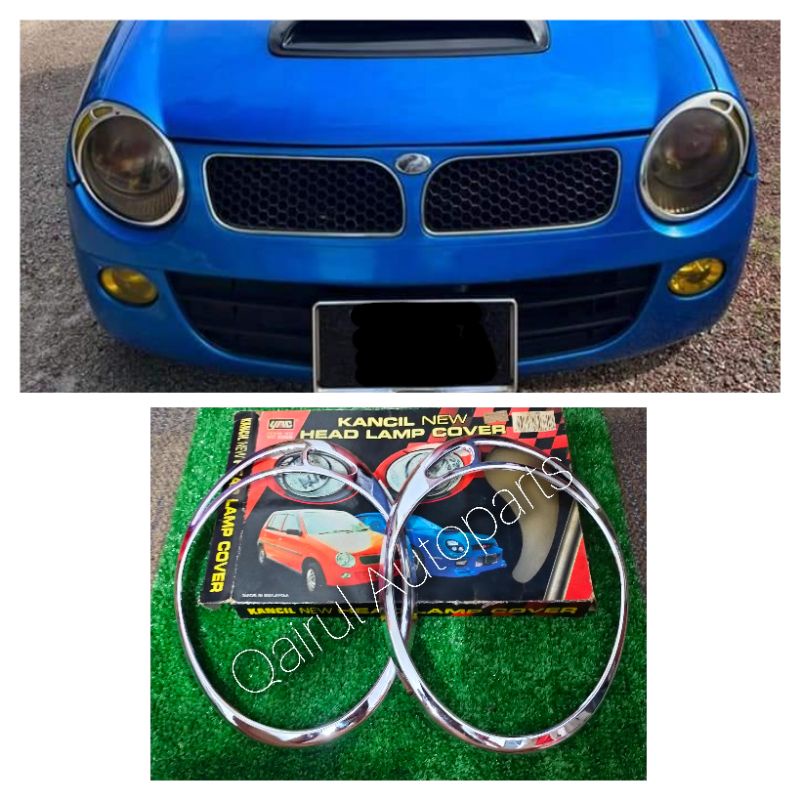 Perodua kancil bulat cover lampu / headlamp cover chrome | Shopee Malaysia
