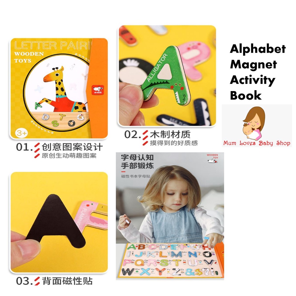 Children Alphabet Magnet Activity Book | Shopee Malaysia