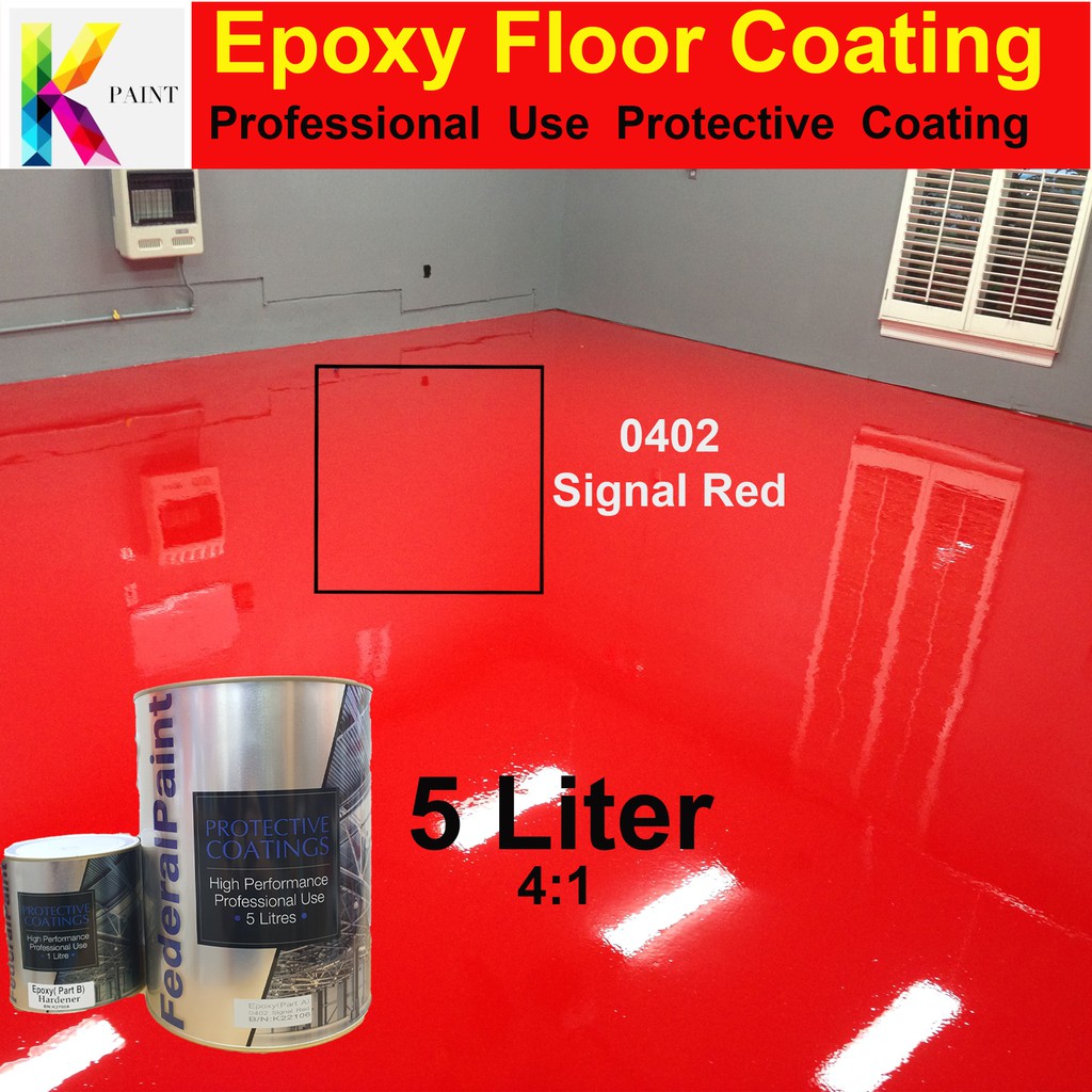 5l federal epoxy paint / 5l cat lantai / 5l epoxy floor paint / cat ...