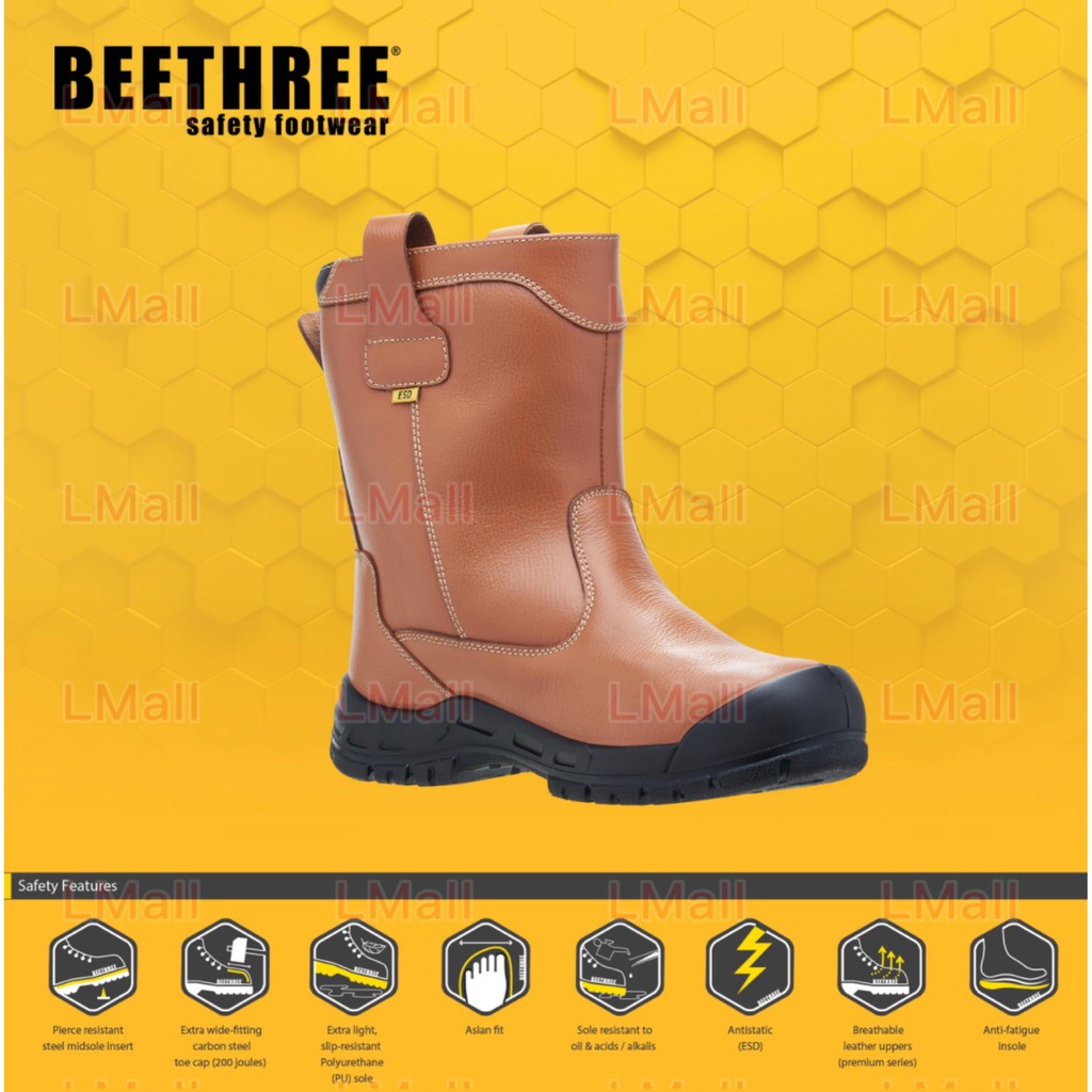SEMENYIH Beethree Man Safety Shoes Safetyboots Kasut Keselamatan Heavy ...