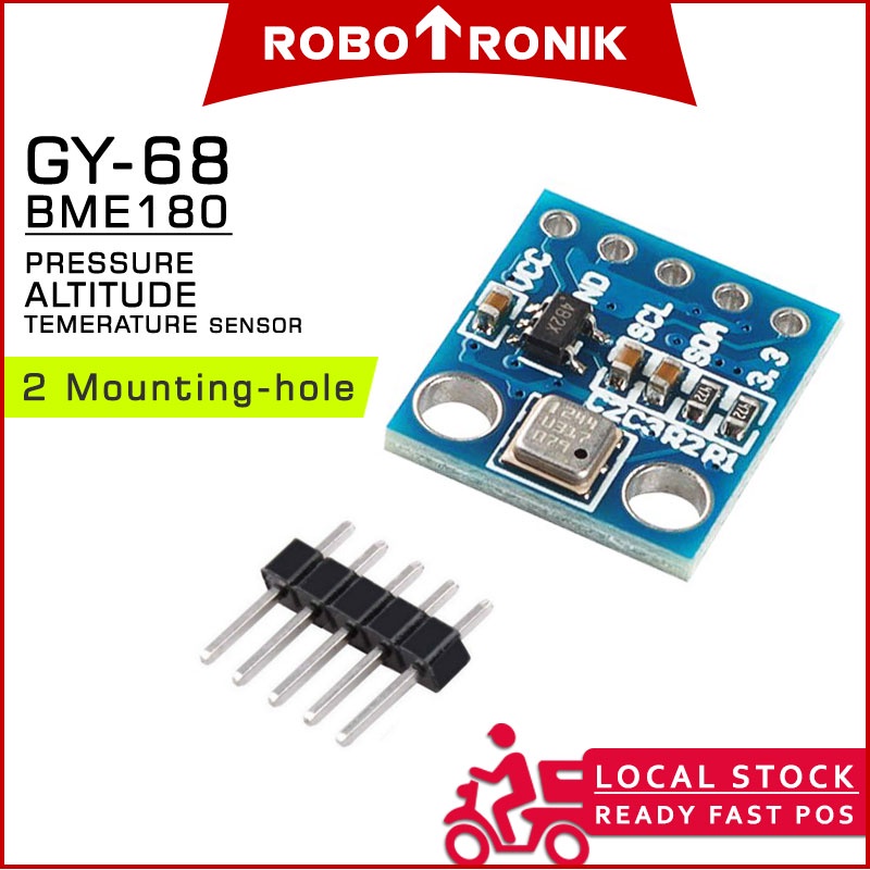 GY-68 (BMP180) Barometric Atmospheric Pressure / Altitude / Temperature ...