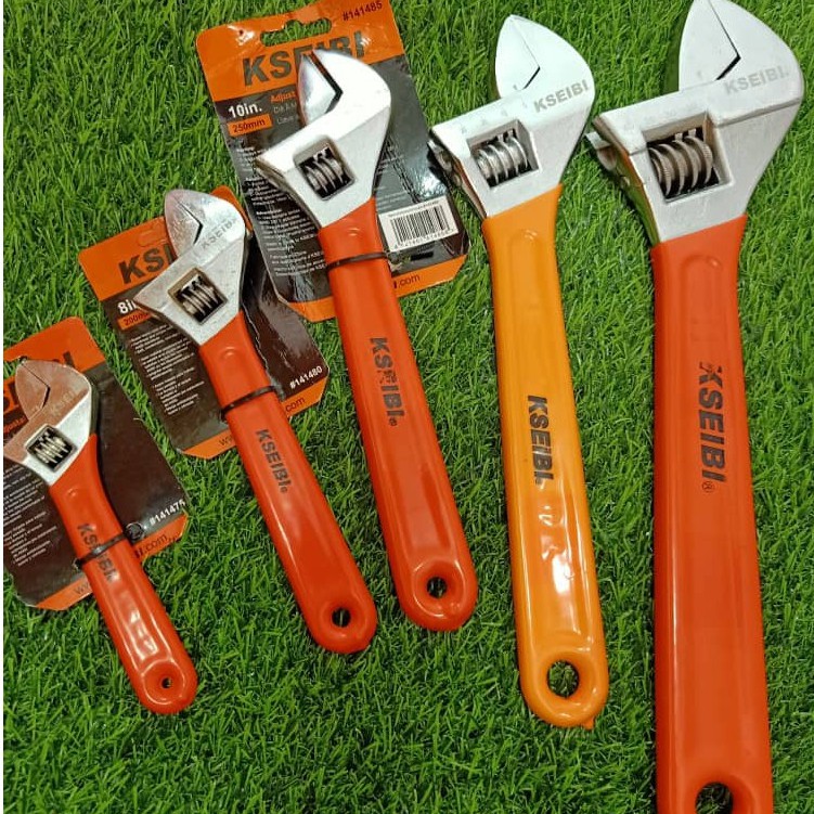 Heavy Duty Adjustable Wrench/ Spana Hidup 6"-15" with Rubber Grip ...