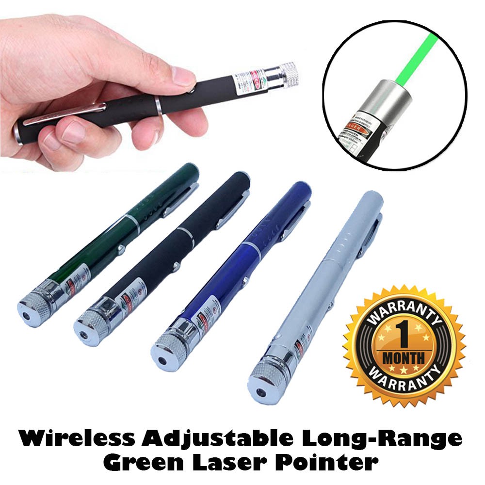 Wireless Adjustable Long Range High Beam Green Laser Pointer - Battery ...