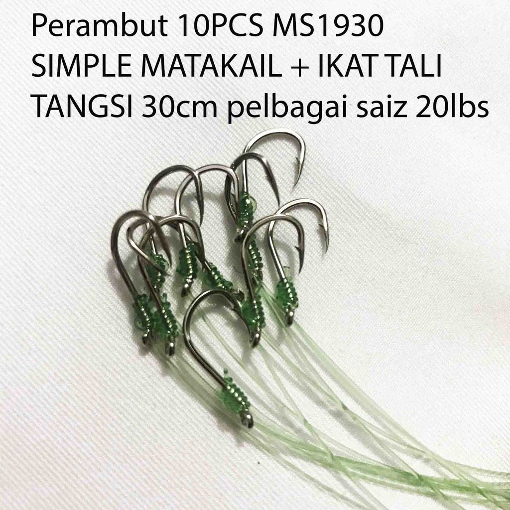 Perambut 10PCS MS1930 SIMPLE MATAKAIL + IKAT TALI TANGSI 30cm pelbagai ...