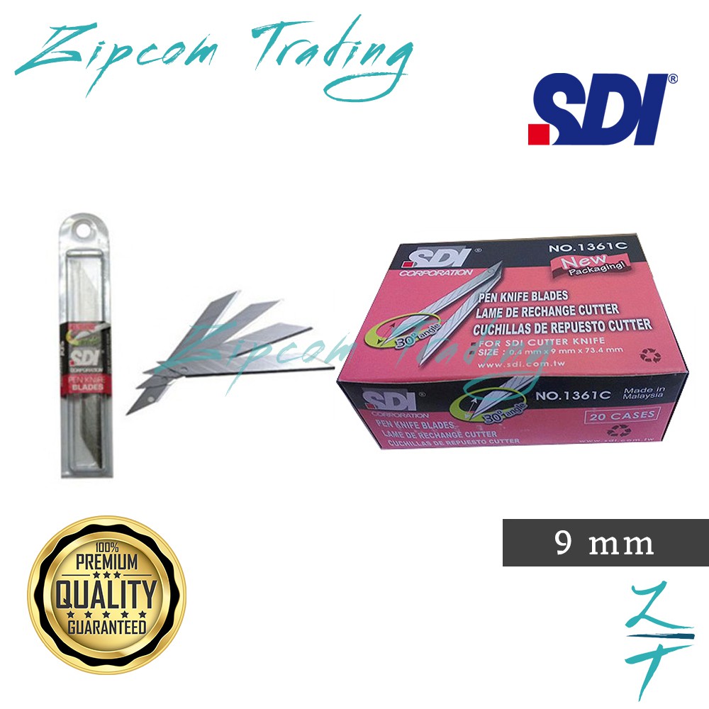 SDI PEN KNIFE BLADES PACK - 5pcs X 9mm (1361 C) | Shopee Malaysia