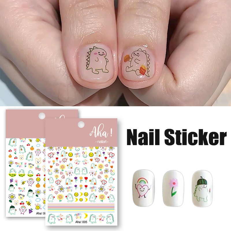 Lovely Cartoon Nail Art Sticker / Animals Patterns Manicure Stickers ...