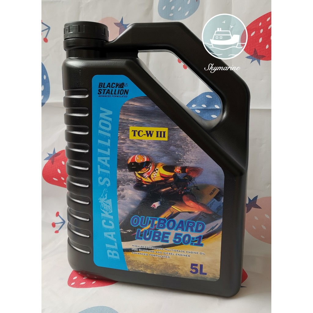 Black Stallion 2T TCW3 Engine Oil 5L Outboard Marine Lubricants 2 ...