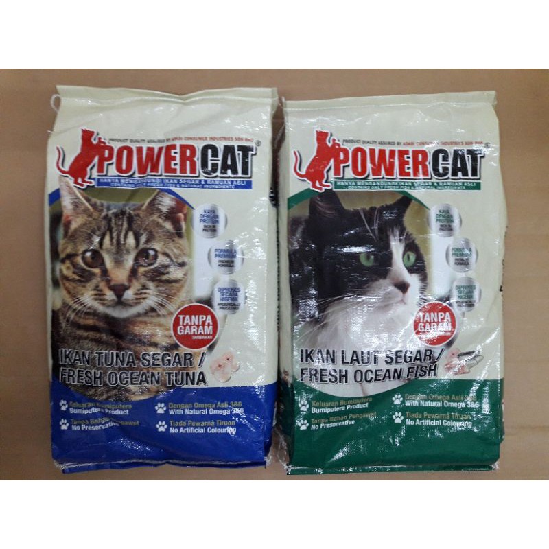 POWER CAT 6.5KG OCEAN / TUNA MAKANAN KUCING POWER CAT CAT FOOD 6.5KG ...