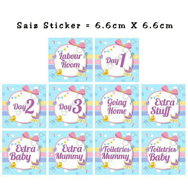 10pcs ziplock + stickers + free Checklist to Hospital Card | Plastik ...