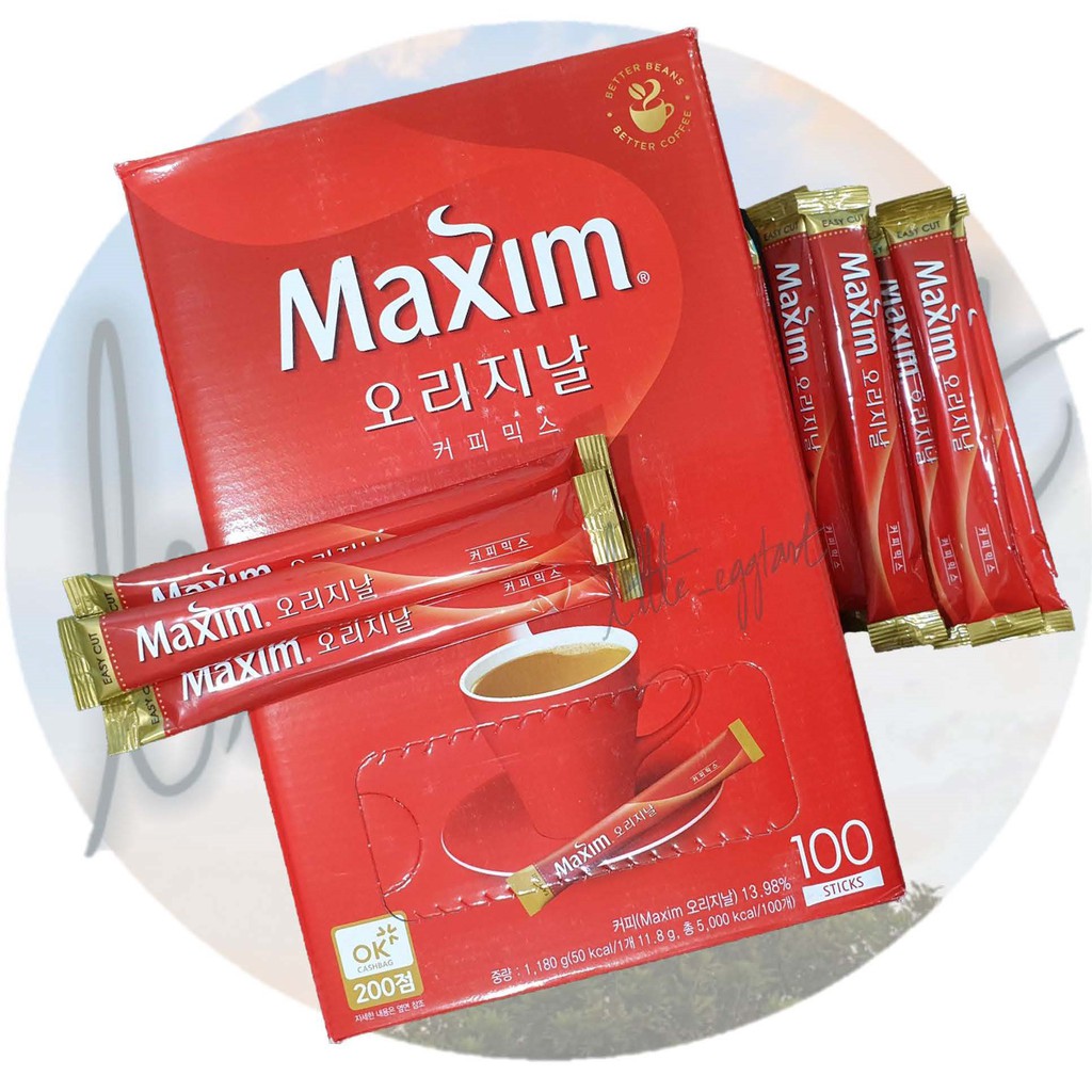 Maxim Original Coffee Mix Repacked 10T/20T/30T/40T/50T Korea Coffee Mix ...