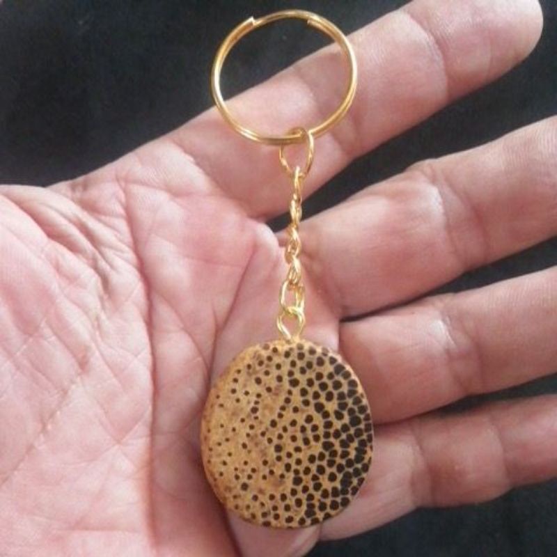 Keychain kayu nibong tunggal asli.(Energy Wood) | Shopee Malaysia