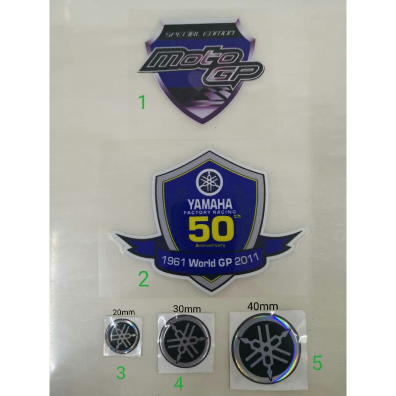 YAMAHA LOGO STICKER/YAMAHA STICKER/YAMAHA 50th GP EDITION STICKER ...