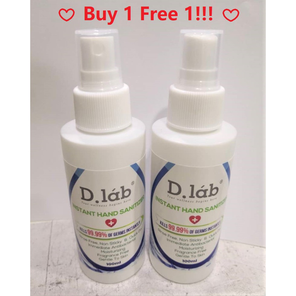 [Buy1 Free1] Instant Hand Sanitizer Spray nozzle100ml kill germs easy ...