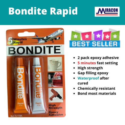Bondite Rapid 5 Minutes @ Two Pack MIRACON Fast Curing Adhesive For Use ...