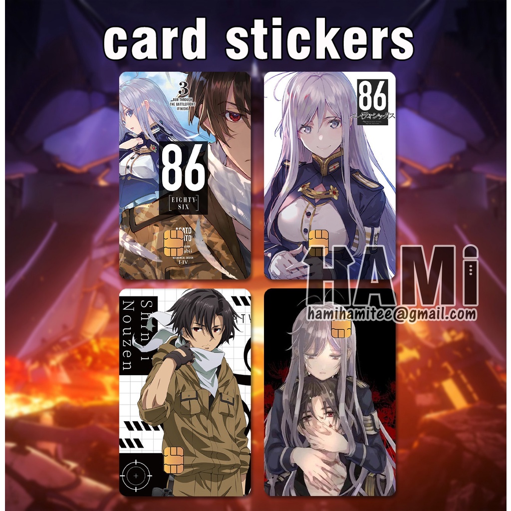 EIGHTY SIX CARD STICKER - 86 SHIN - ANIME STICKER - MANGA STICKER ...