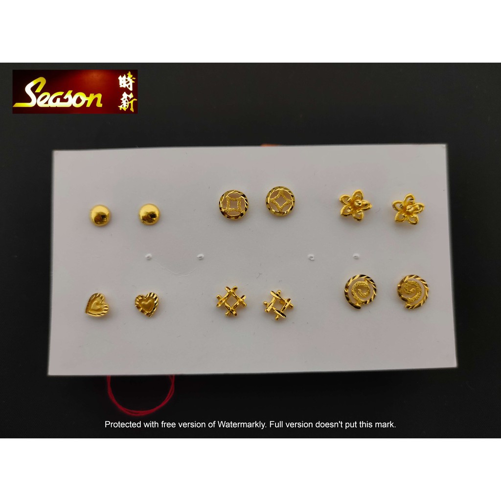 Subang Emas 916 / 916 Gold Earring 1.08G - 1.72G | Shopee Malaysia